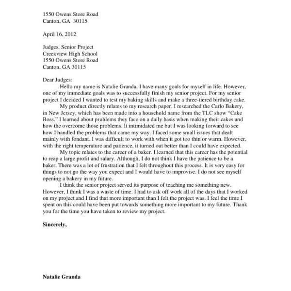 Formal Letter Format To Judge - Formal Letter