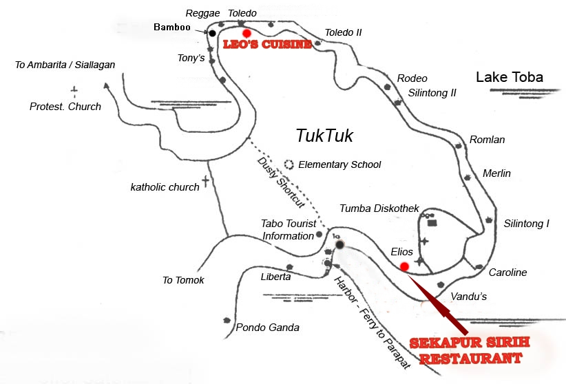 SEKAPUR SIRIH RESTAURANT: how to getting to tuk-tuk