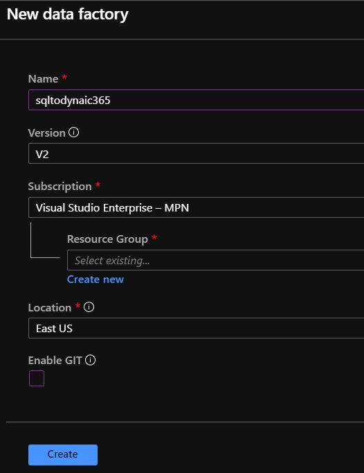 Sunny Setia Blog Azure Data Factory Copy Data From Sql Database To Dynamic365