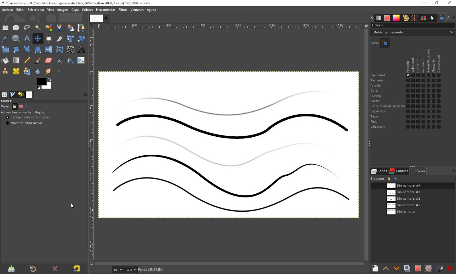Combinar pintar rutas con otras herramientas en Gimp | Aplicaciones de ...
