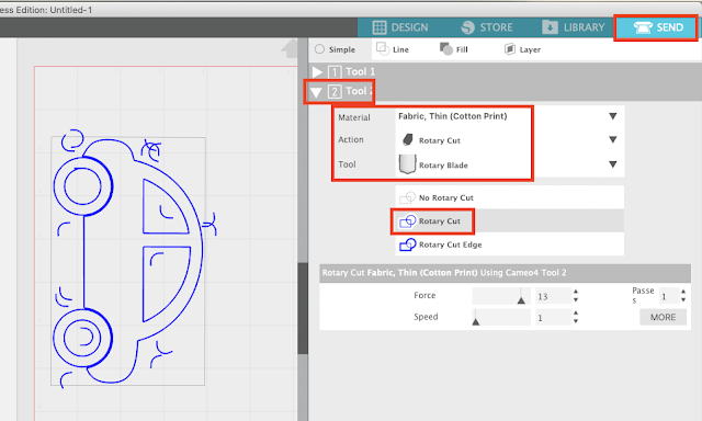 How to Use the Silhouette CAMEO 4 Rotary Blade: Beginner Tutorial ...