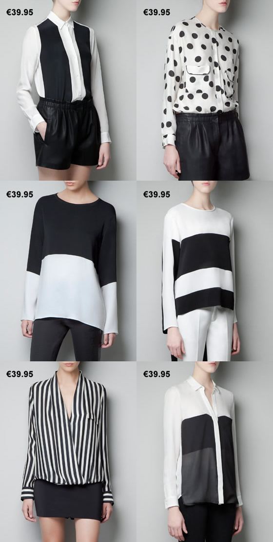Monochrome trend: Zara´s black and white combined collection ...