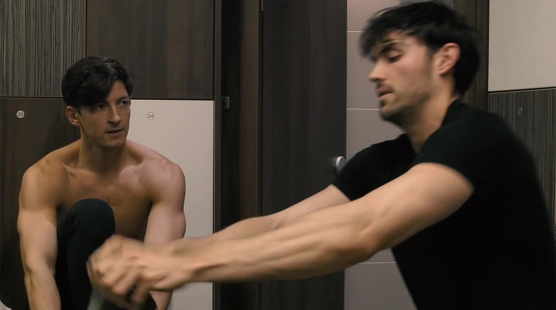 ausCAPS: Arron Blake and Lee Knight shirtless in Misrule