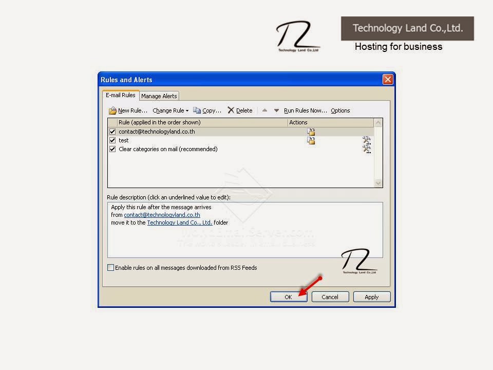 Technology Land Co., Ltd.: [Outlook] วิธีสร้าง Rule เพื่อจัดประเภทข้อความใน Inbox ให้เป็นระเบียบ ...