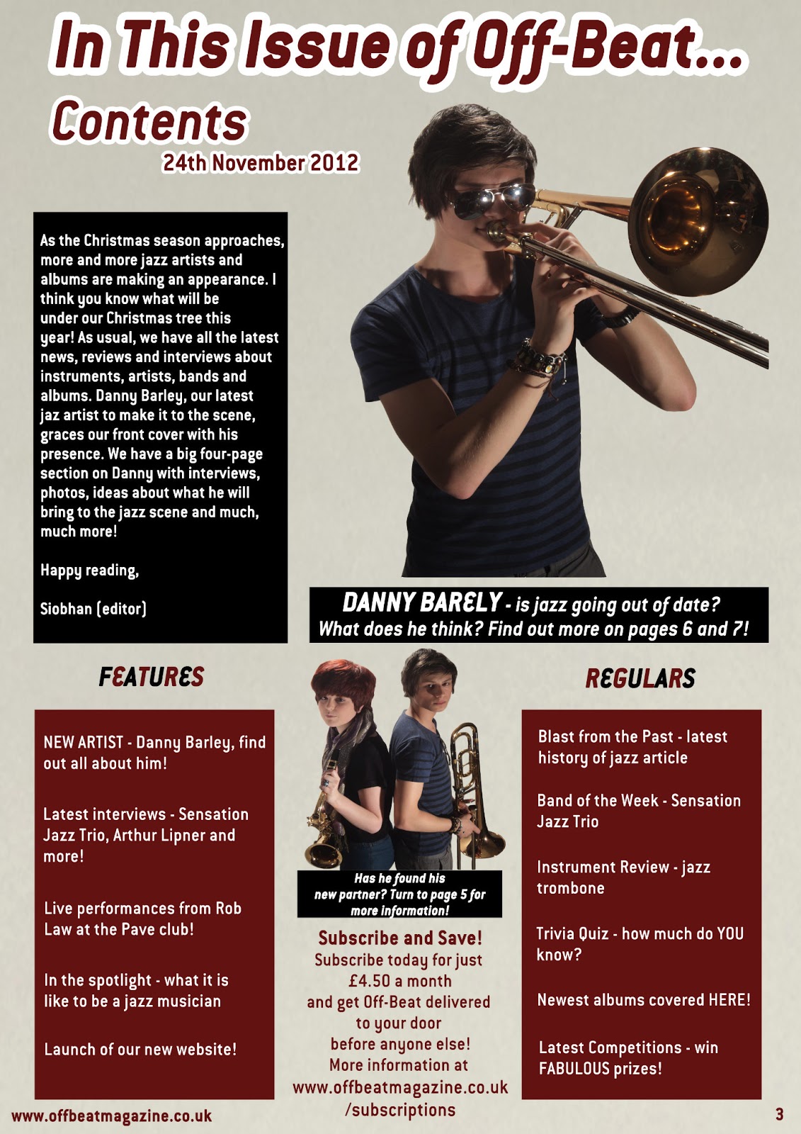 Siobhan Shay AS Media Studies: Contents Page First Draft