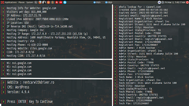 Th3Inspector - Tool for Information Gathering