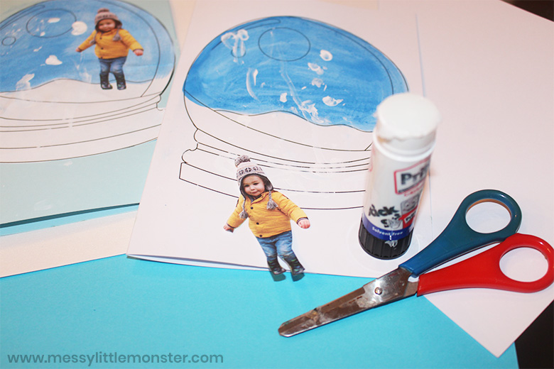 Snow Globe Template - Messy Little Monster