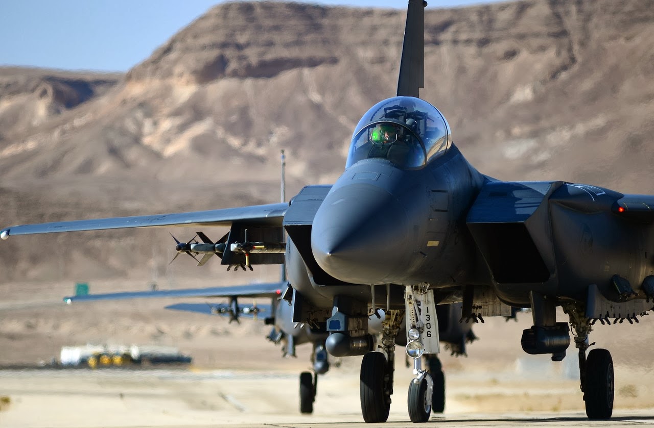 F-15E Strike Eagles Fighter Jet During Blue Flag Exercise | Global ...