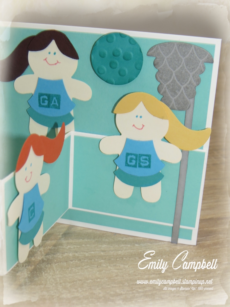 Netball punch-art cards