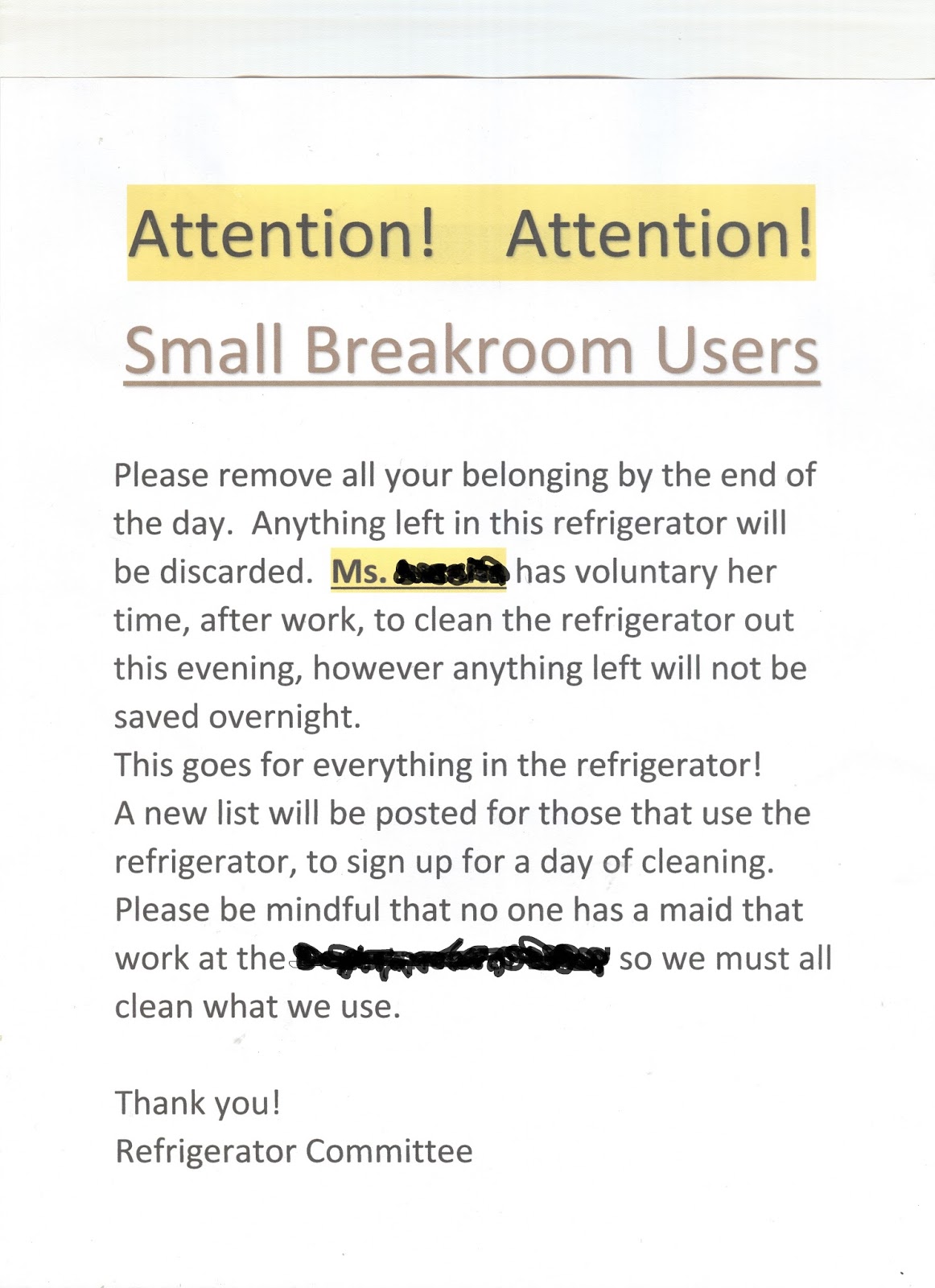 Hard Times, a Mr. Mustache blog: The break room