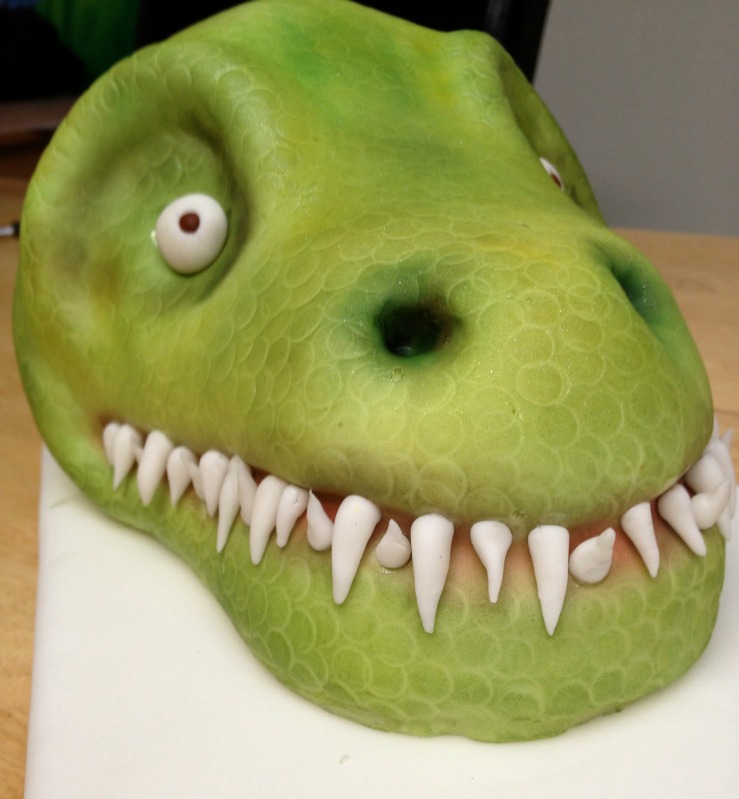 The Crafty Conundrum: SYTYC -T-Rex Cake Tutorial