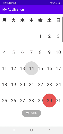 一から始めた樹になる備忘録: CompactCalendarViewで日付を取得する