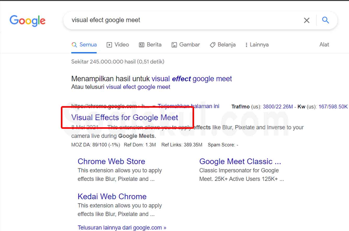 Cara Instal & Menggunakan Filter Visual Effect Google Meet Disertai ...