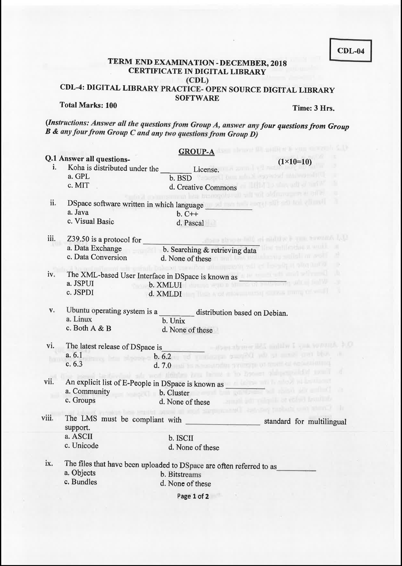 OSPU CDL Digital Library Practice Open Source Digital Library Software ...