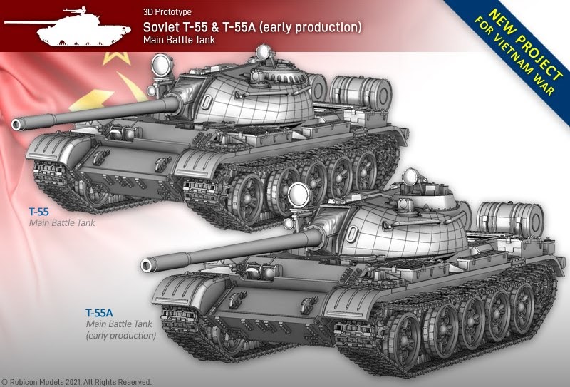 Wargame News and Terrain: Rubicon Models: Plastic Soviet T-55 Models ...