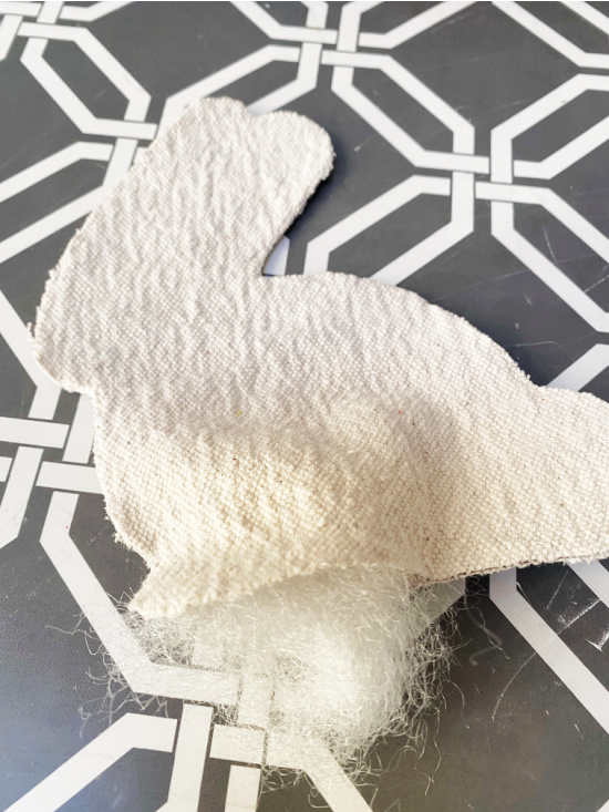 Drop Cloth No-Sew Bunnies