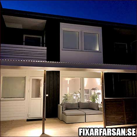 Altanen Får Utebelysning (LED Up/Down Lights) | FixarFarsan