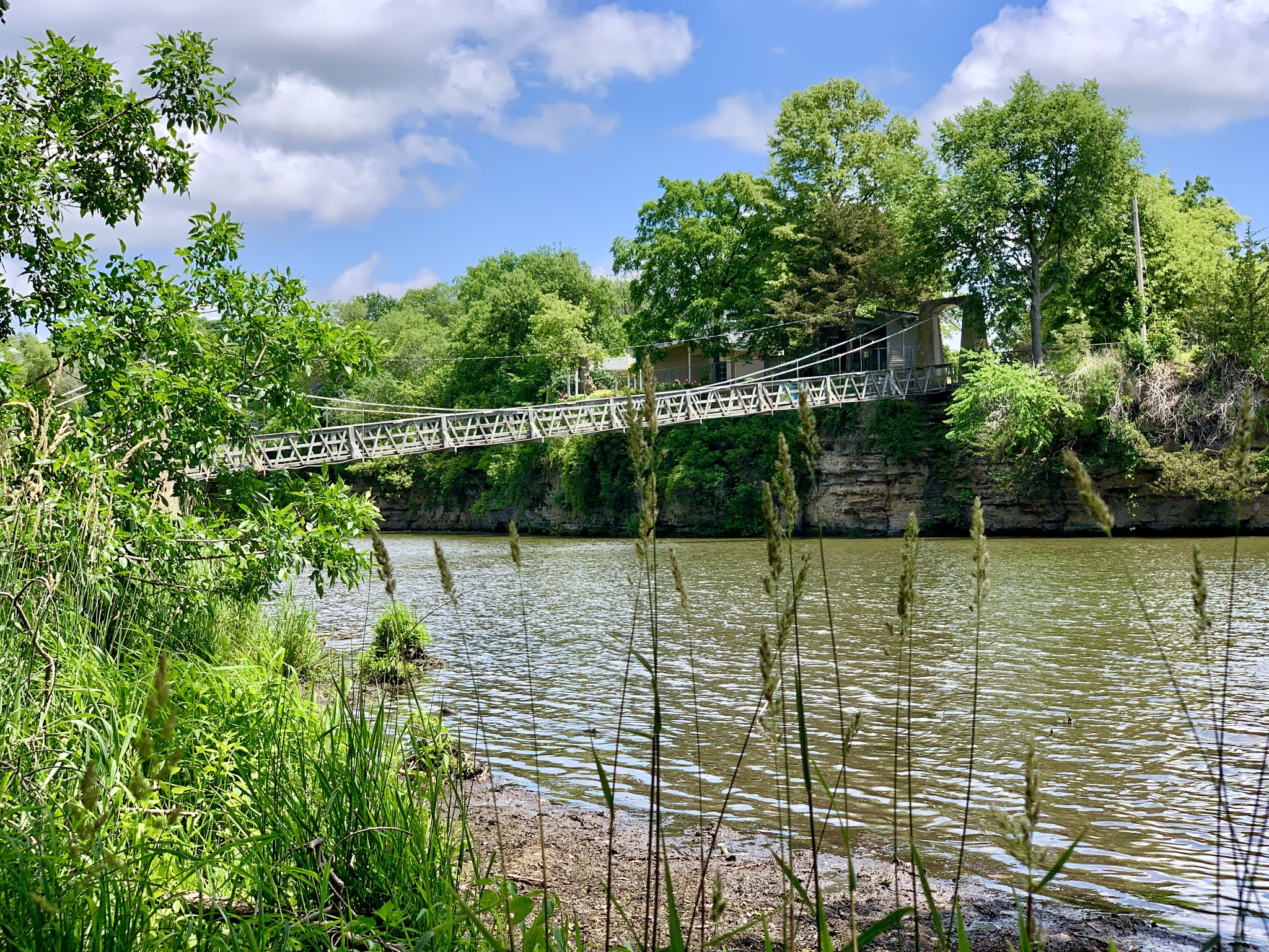 Iowa Falls: Swinging Bridge at Assembly Park
