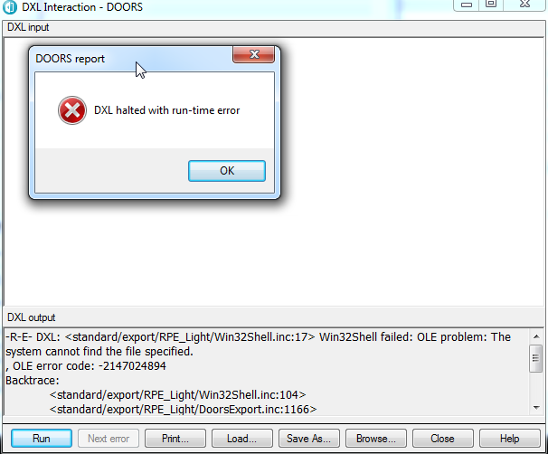 Technical Information From Aps Lab Doors Win32shell Failed Ole