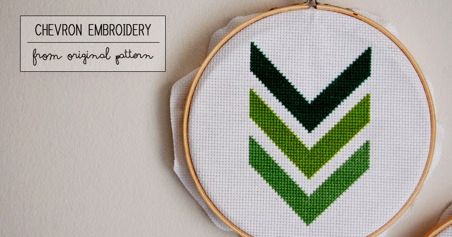 mon makes things: Ombre Chevron Embroidery