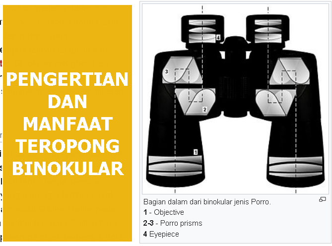 Pengertian dan Manfaat Teropong Binokular - Tentang Teropong