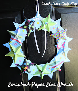 Scrapbook Paper Star Wreath