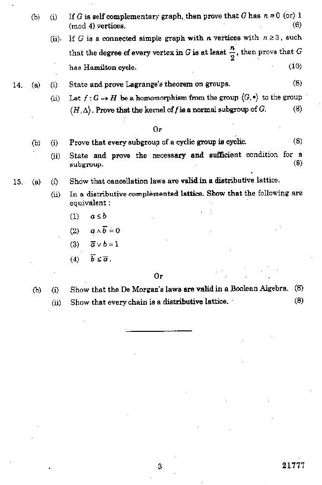 MA2265 Discrete Mathematics Nov Dec 2015 Question Paper - University ...