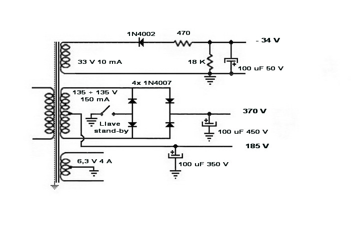 Información electrónica.: Amplificador de 40W RMS con ECF80 y 6DQ6A.