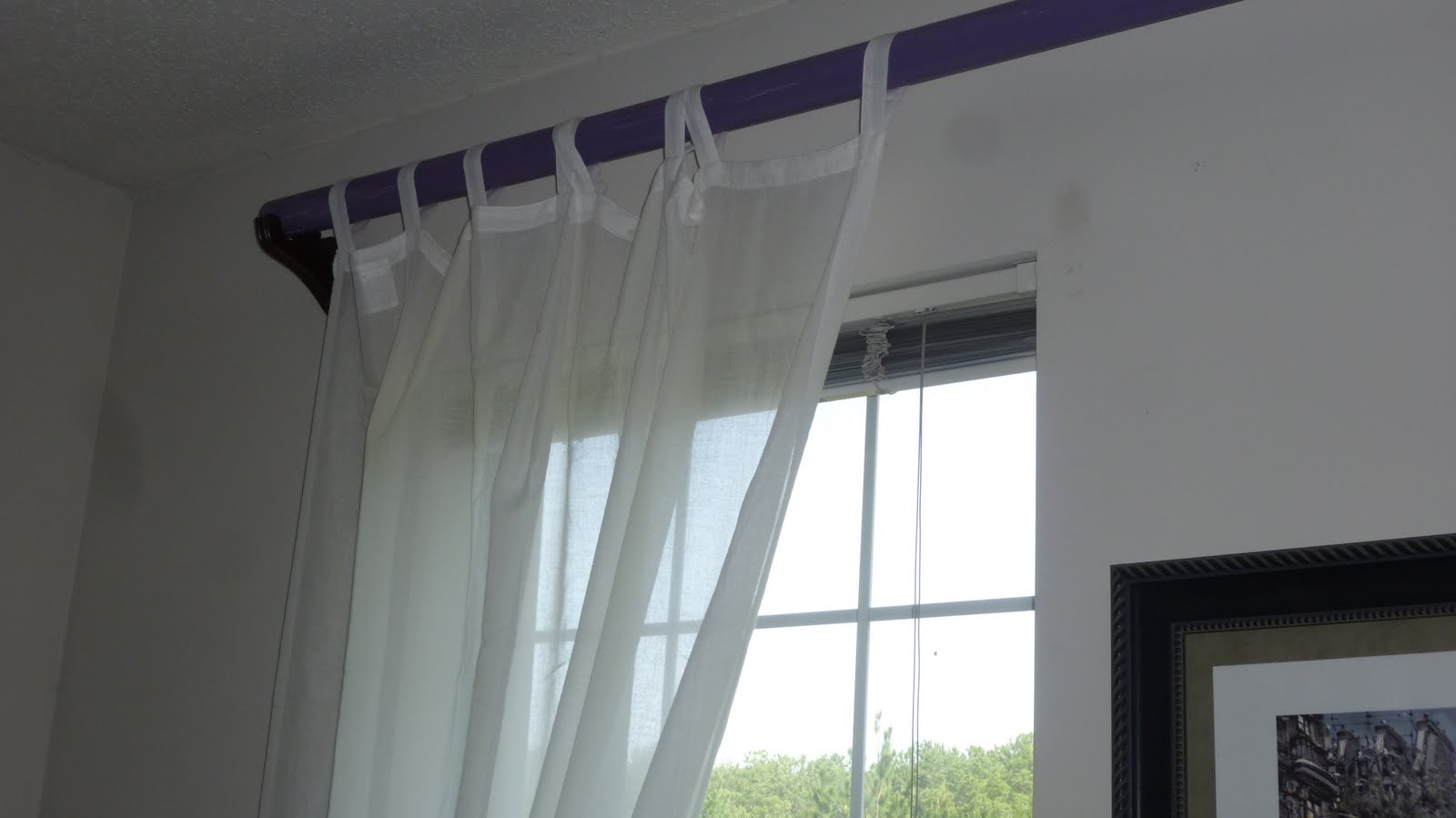cleverkristy: pvc turned curtain rod.
