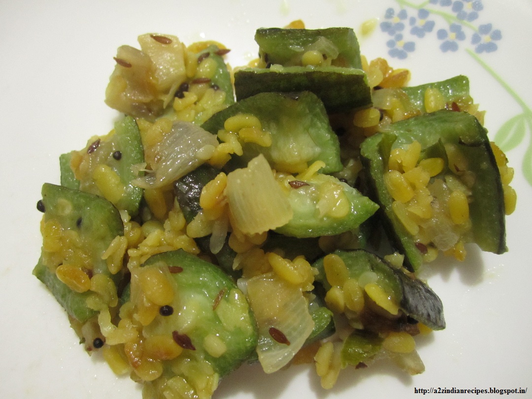a2zindianrecipes: Ghosali / Ridge Gourd Bhaji