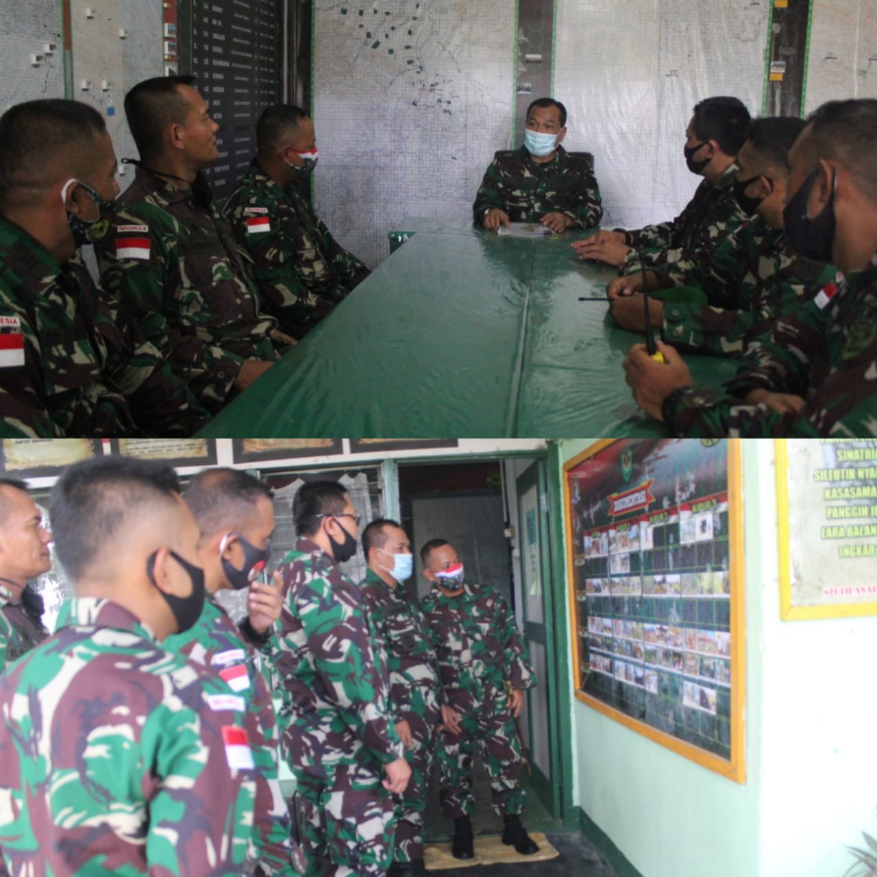 Skrinews1 - Staf Teritorial Mabes Tni Kunjungi Satgas Pamtas Yonif 312/Kala Hitam Di Perbatasan