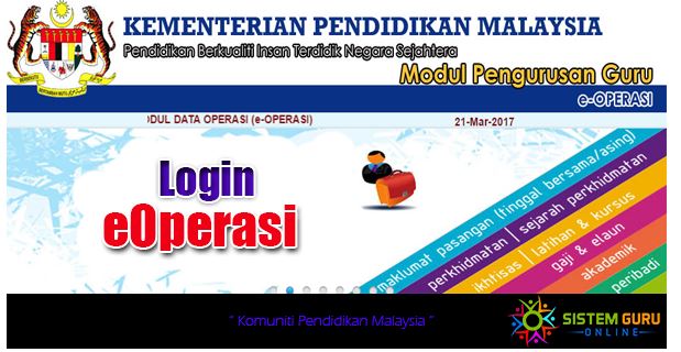 E-Operasi Sistem Pengurusan Maklumat Guru