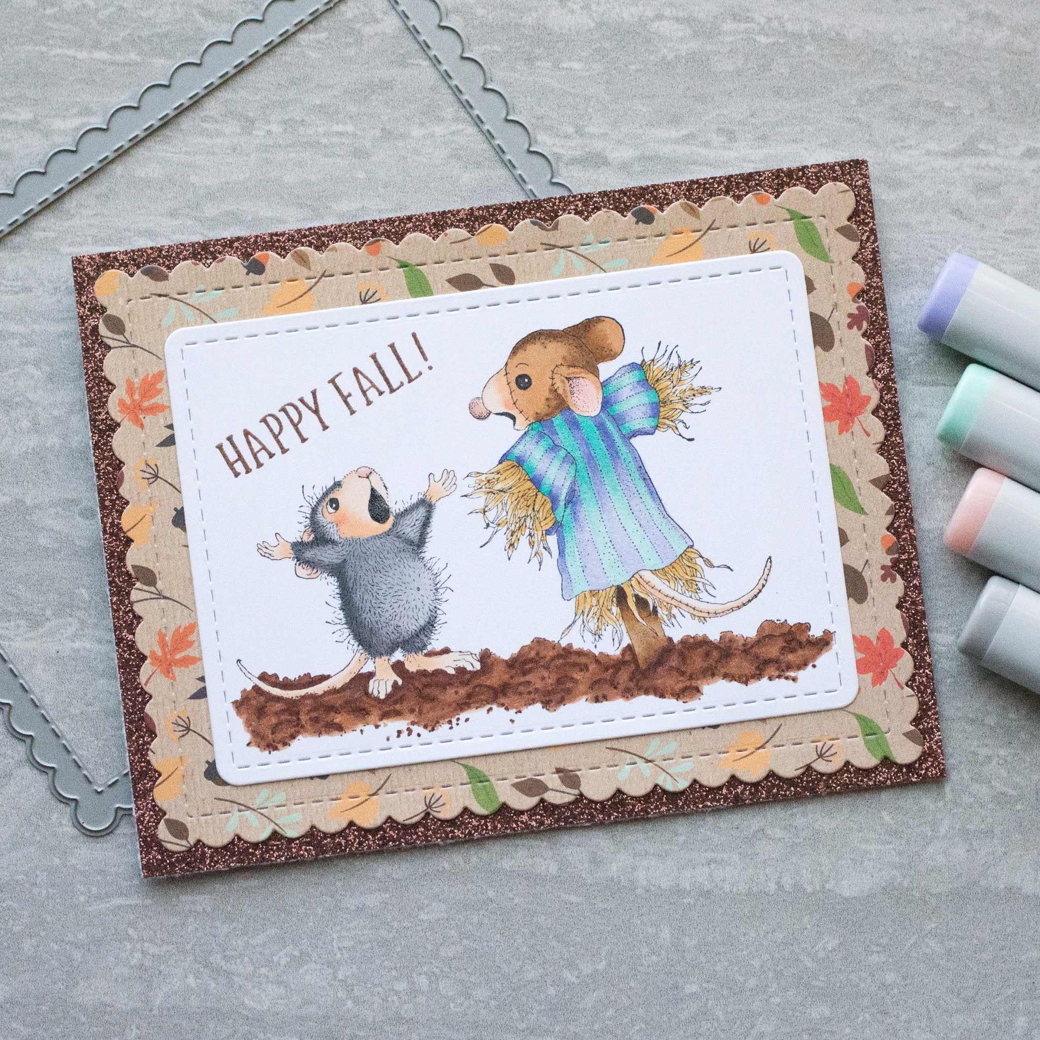Sparkle and Shine Card Design by Amy: House Mouse Designs Scarecrow Copier