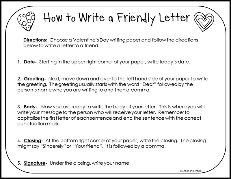 Letter Writing Format For Kids - Formal Letters