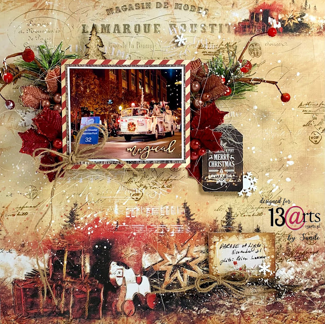 Soft Side of Sandi: Parade of Lights ~ Christmas Layout for 13 Arts ...