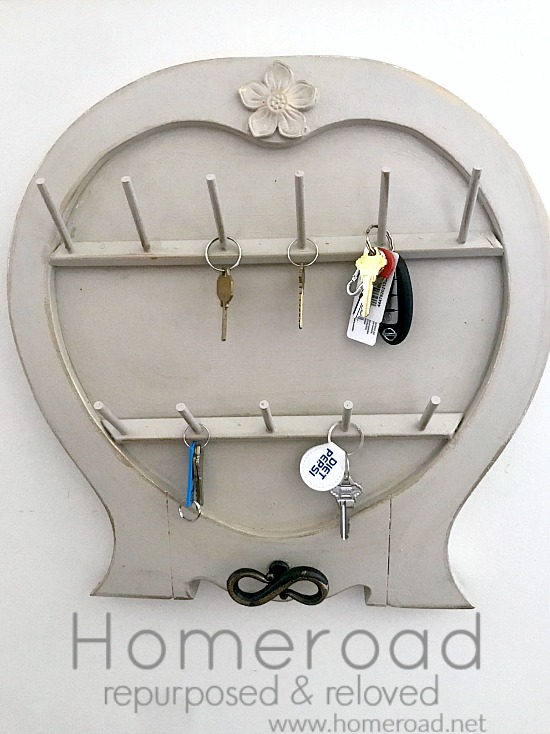 DIY Repurposed Chair Key Organizer