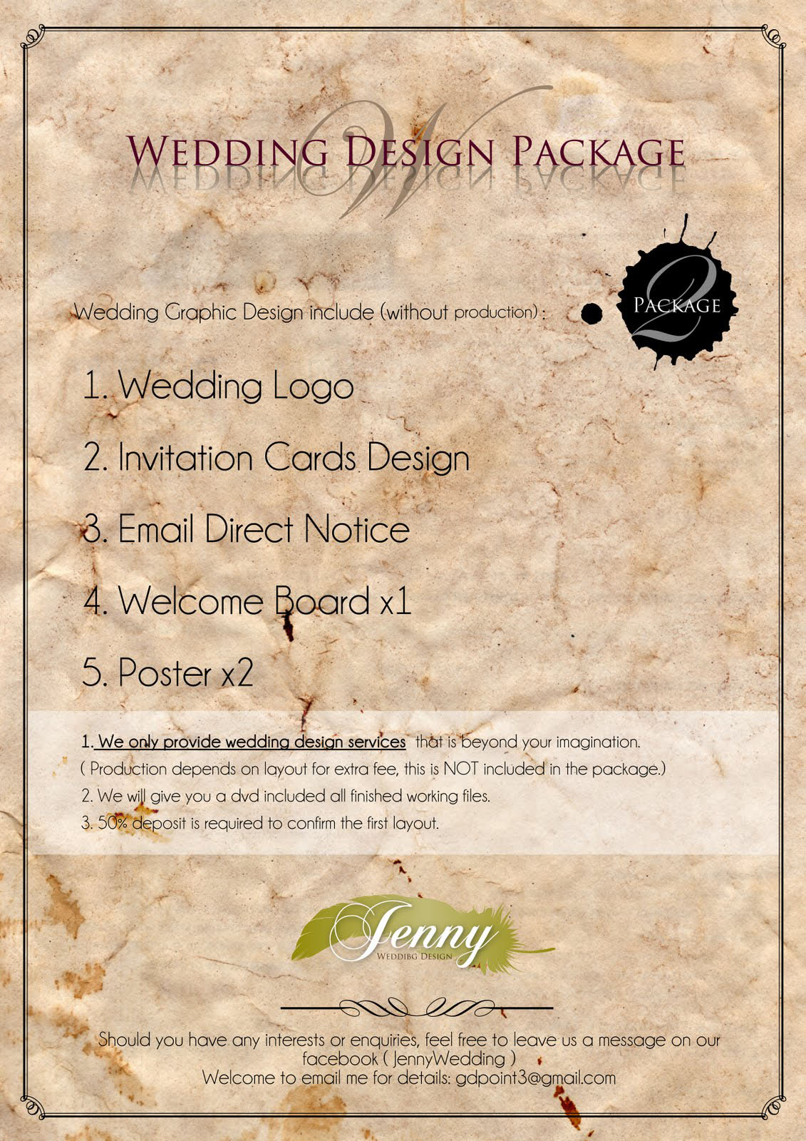 Jenny Wedding Design: wedding package