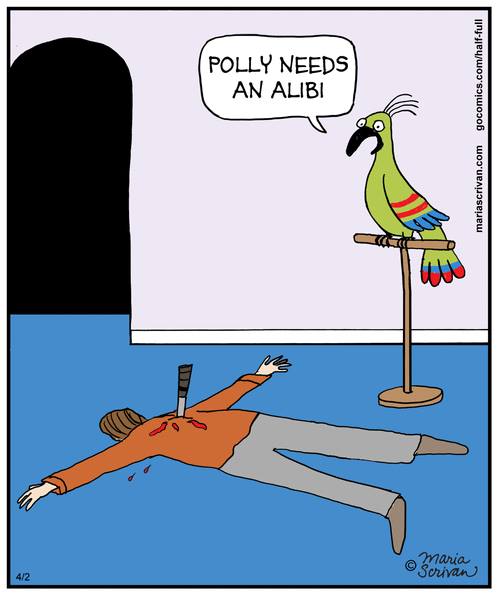 Mystery Fanfare: Cartoon of the Day: Alibi