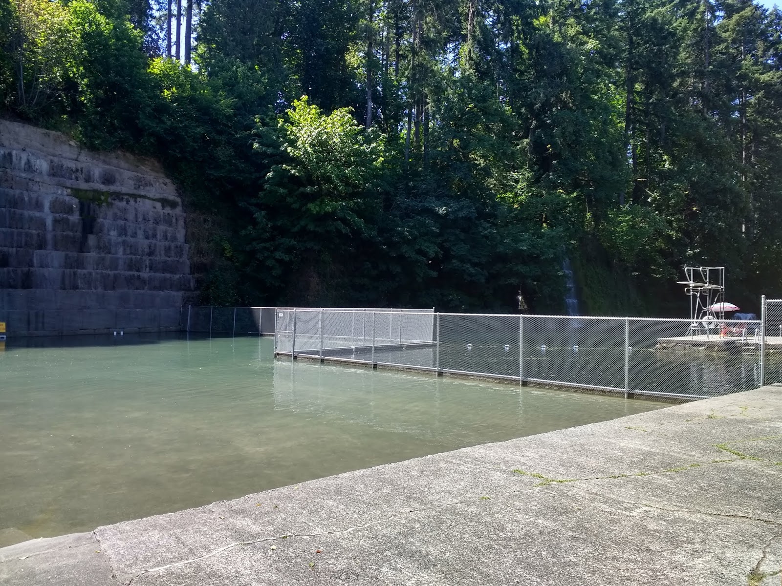 A different kind of rain: Tenino Quarry Pool