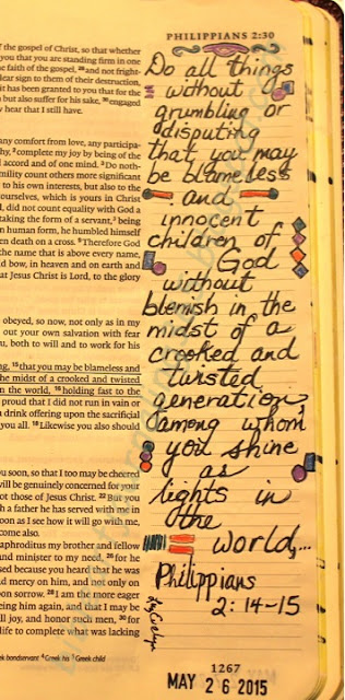 Easy Bible Art Journaling Journey: Philippians 2:14-15 (May 26th)