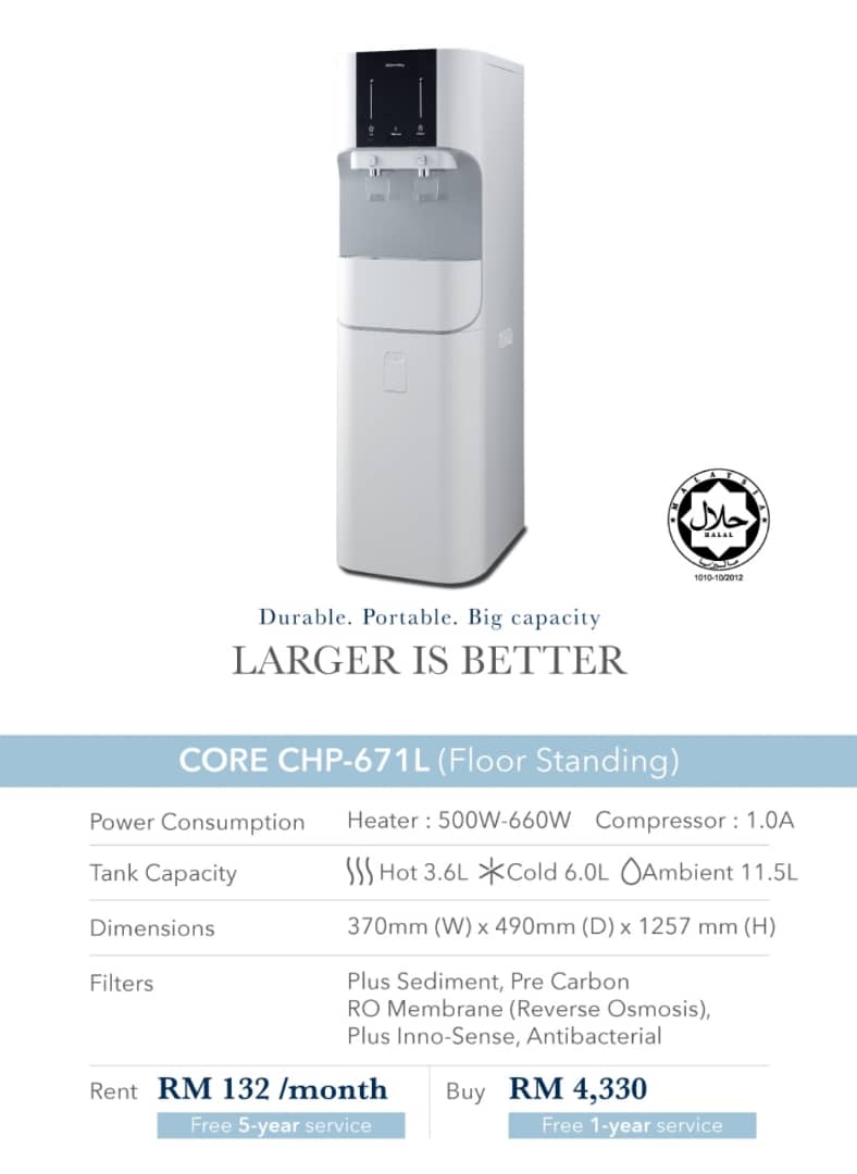 COWAY THE BEST: Coway Core CHP-671L