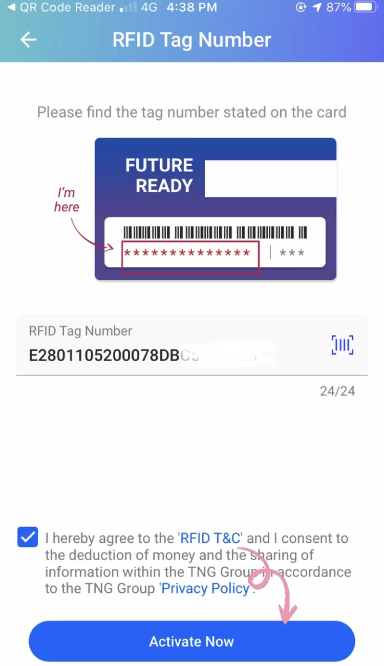 Cara Aktif TNG RFID Tag | cik sukα taip