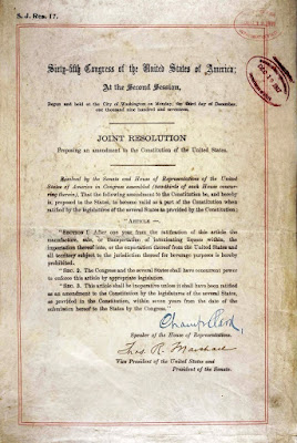 Faith & Freedom Library: Eighteenth Amendment to the U.S. Constitution ...