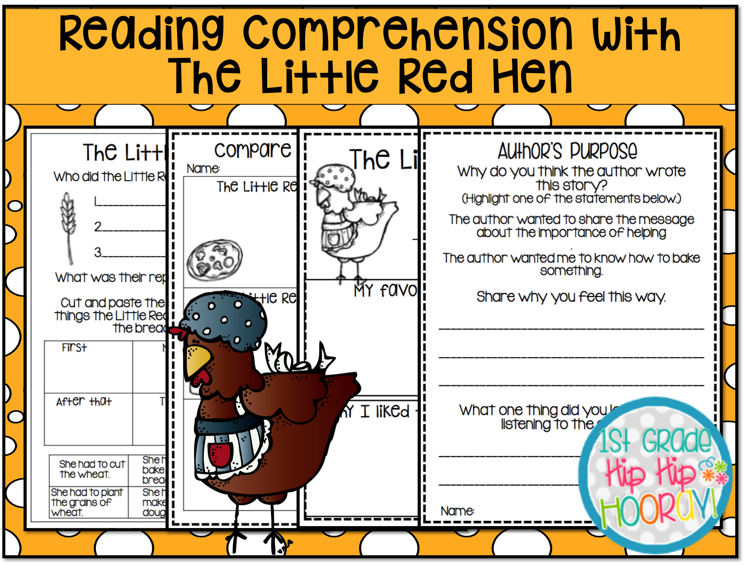 1st Grade Hip Hip Hooray!: Building Comprehension Strategies with The ...