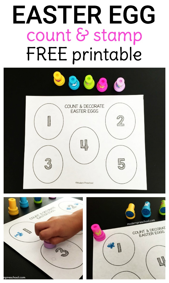 Easter Egg Counting Printable Activity