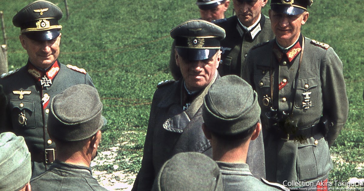 World War II in Color: Hans von Salmuth Inspecting German Troops