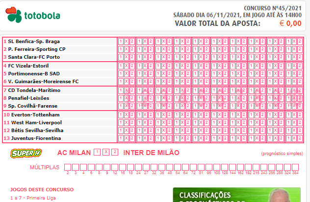 MÚLTIPLAS BASEADAS NO TOTOBOLA: 2021