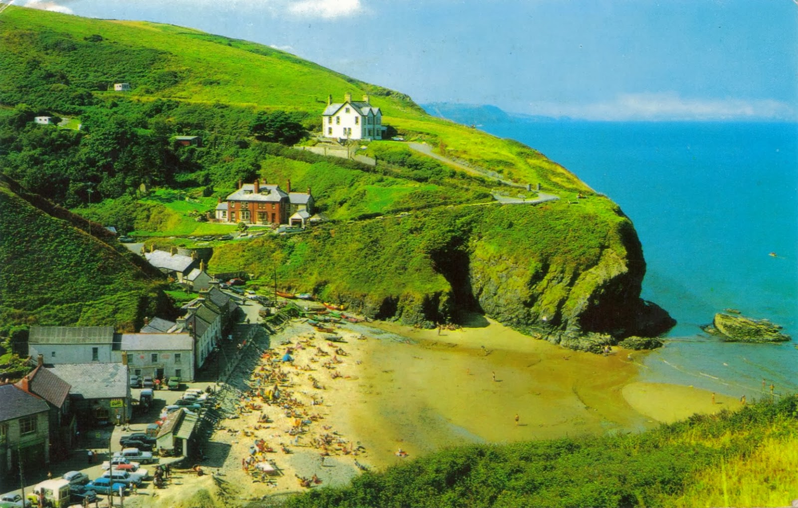 Postcards and Viewcards: LLangrannog, Wales 1960s Postcard