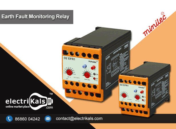 Electrikals: Relay - Minilec D2 EFR 1 DIN Rail Mounted Earth Fault ...