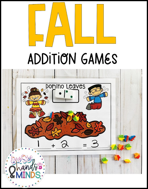Fall Themed Additon Games | Busy Hands and Minds